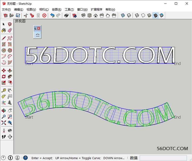 Clf shape bender（形体弯曲）SketchUp插件 草图大师中文插件 56度SU中文网
